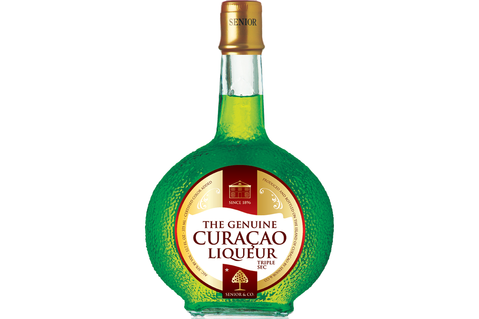 Senior & Co., Genuine Curacao Liqueur, Green - Licores Maduro
